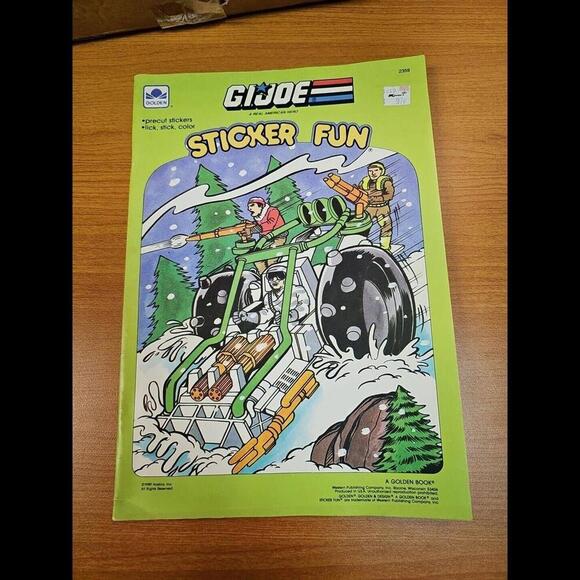 Other | Gi Joe Sticker Fun Golden Book 1989 Hasbro Vintage Precut ...